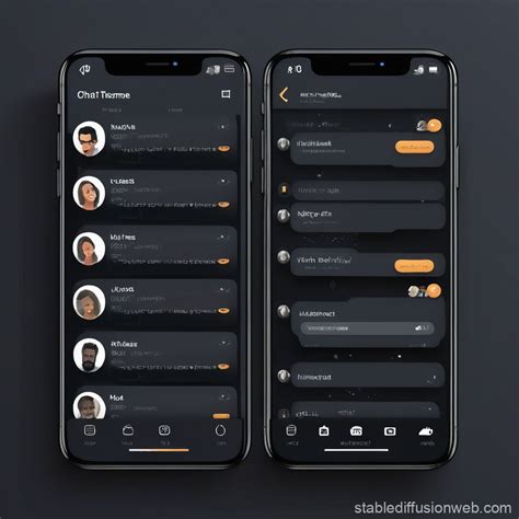 Modern Chat Application Ui With Dark Theme Stable Diffusion Online