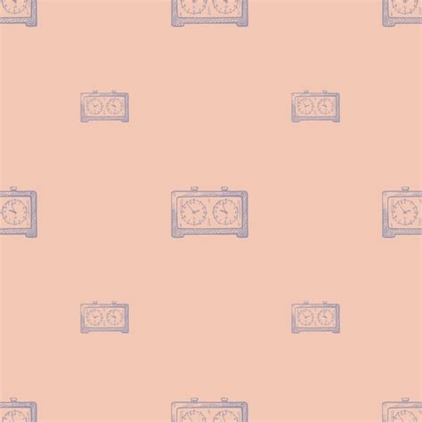 체스 시계는 매끄러운 패턴을 새겼습니다 손으로 그린 스타일의 체스 게임을 위한 복고풍 시계 패브릭 벽지 섬유 인쇄 제목 포장지 벡터 그림에 대한 텍스처 스케치 프리미엄 벡터