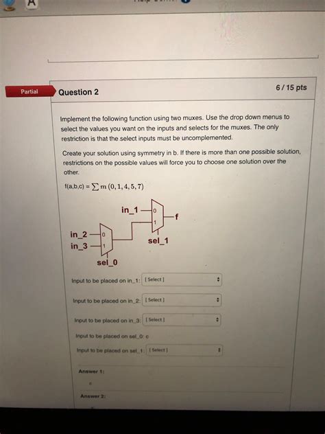 Solved Pts Partial Question Implement The Following Chegg