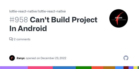 Cant Build Project In Android · Issue 958 · Lottie React Native