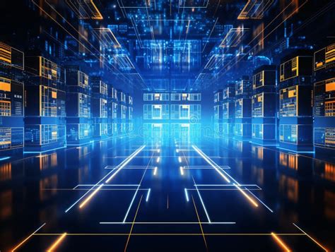 Abstract Data Center Background Database In Terminal Storage Hardware