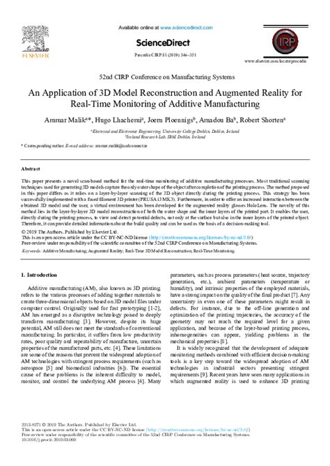 Pdf An Application Of 3d Model Reconstruction And Augmented Reality