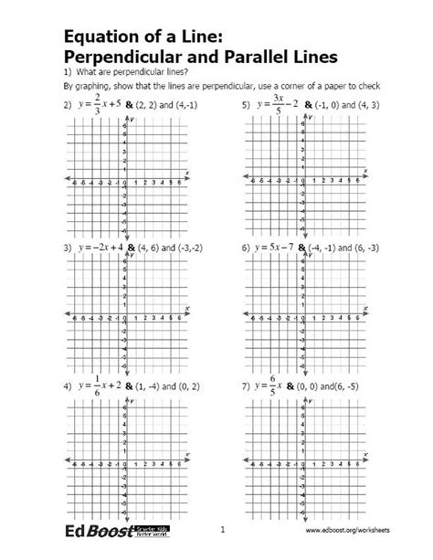 Graphing Linear Equations Inequalities EdBoost Worksheets Library