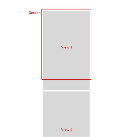 Ios Having Two Full Screen Uiviews Vertically In A Single Uiviewcontroller Stack Overflow