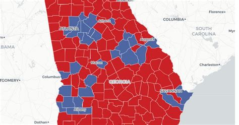 Live Election Map Georgia County Results