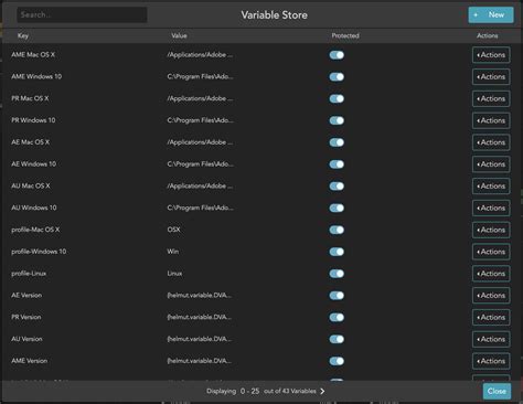Stream Variable Store Helmut4