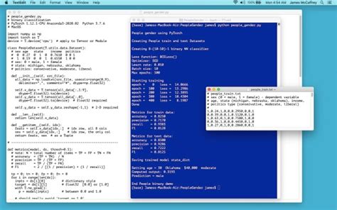 Binary Classification Using Pytorch 1121 Cpu On Macos James D Mccaffrey