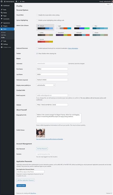 How To Find And Edit The Wordpress User Profile