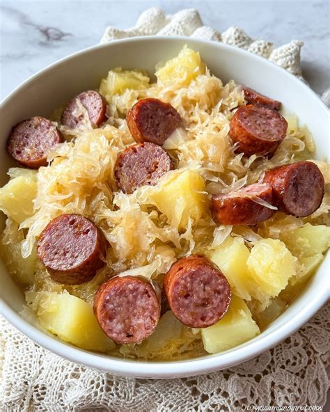 Crock Pot Sausage Sauerkraut And Potatoes Easy Comfort Food