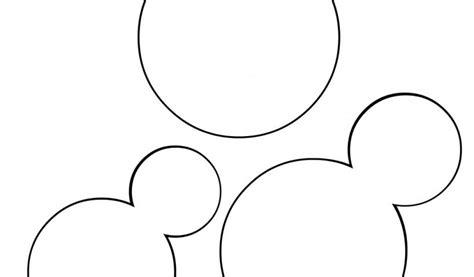Mickey Mouse Head Shape Template Diy Mickey Garland Decoration Our