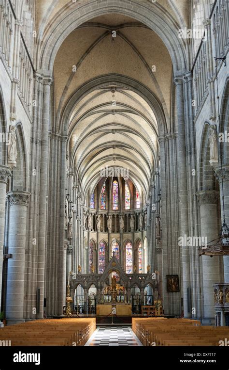St Martins Cathedral In Ypres Belgium Vandenpeerboomplein Stock