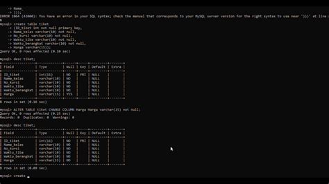 Implementasi Database Menggunakan Ddl Di Mysql Server 55 Youtube