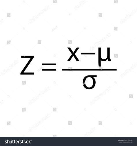 Standard Normal Distribution Formula Vector Illustration Stock Vector Royalty Free