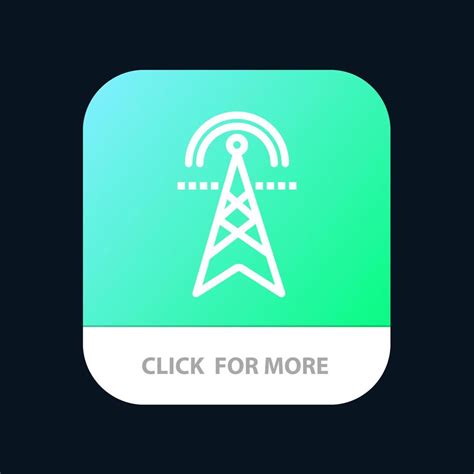 Electric Tower Electricity Power Tower Computing Mobile App Button