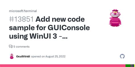 Add New Code Sample For Guiconsole Using Winui 3 Windows App Sdk V1 1