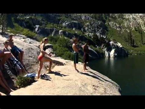 Cliff Jumping Angora Lake August 24 2012 Youtube