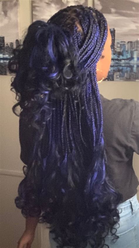 French Curl Braids Trancas Afro Braids Tranças Roxas Afropuff