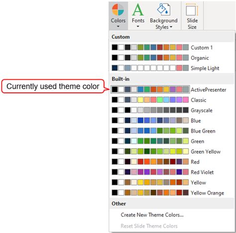 How To Work With Theme Colors In ActivePresenter