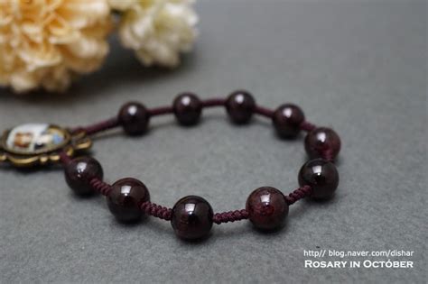 1단 묵주 1월 탄생석 가넷 1단 묵주 ┃ 묵주 ┃1단 묵주 ┃ 원석 묵주 ┃탄생석 묵주 네이버 블로그