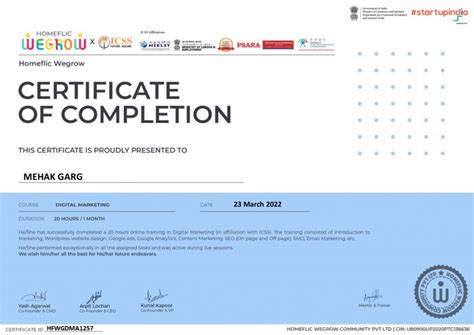 I Have Successfully Completed A 20 Hours Online Training In Digital