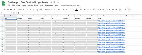 How To Export Emails From Gmail To Google Sheets