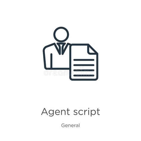 Agent Script Linear Icon Modern Outline Agent Script Logo Conce Stock