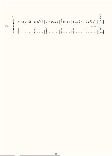 Daylight 钢琴数字简谱 Seredris 钢琴简谱