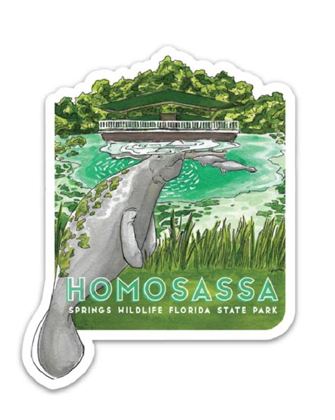 Homosassa Springs Wildlife Florida State Park Sticker Etsy