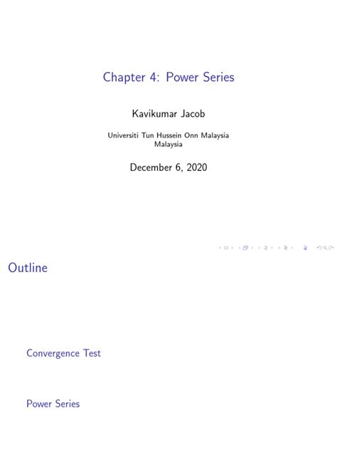 Chapter 4 Power Series Pdf Power Series Polynomial