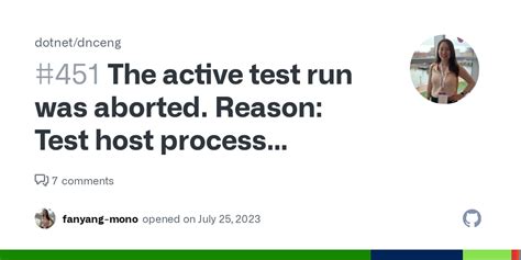 The Active Test Run Was Aborted Reason Test Host Process Crashed · Issue 451 · Dotnetdnceng