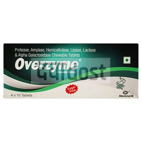Overzyme Chewable Tablet 10s Upto 1000 Off Dawaadost