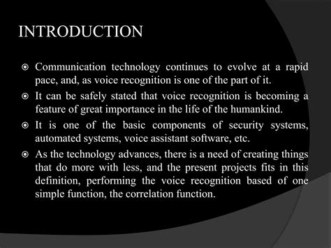 simulation of speech recognition using correlation method on matlab software ppt