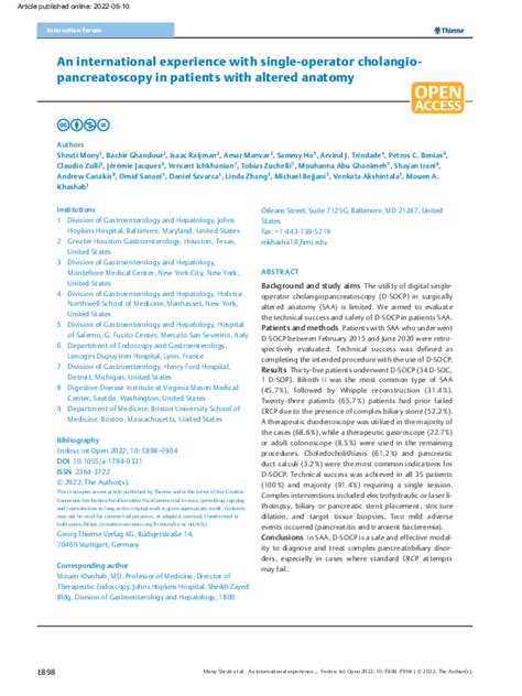 Pdf An International Experience With Single Operator