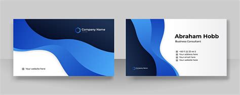 현대적인 세련된 블루 명함 벡터 디자인 창의적이고 깨끗한 명함 템플릿 기업 스타일의 고급 우아한 명함 배경 벡터 일러스트 레이 션 0명에 대한 스톡 벡터 아트 및 기타