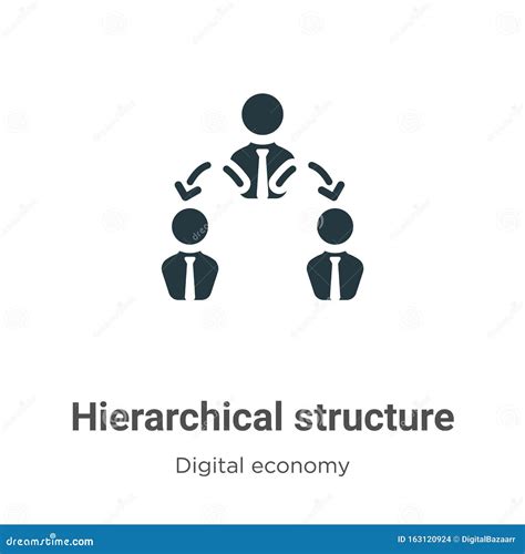 Hierarchical Structure Vector Icon On White Background Flat Vector Hierarchical Structure Icon