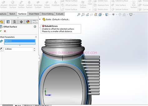 Solidworks Complex Part Modeling Plastic Bottle Ourengineeringlabs