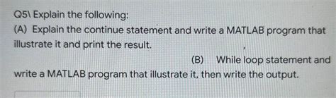 Answered Q5 Explain The Following A Explain Bartleby