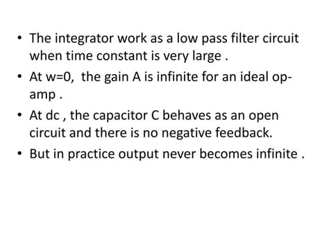 Integrator And Differentiator Op Amp Pptx