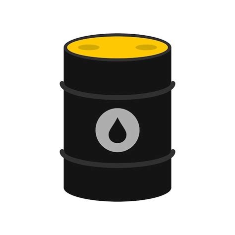 색 배경 터 일러스트레이션에 고립 된 평평한 스타일의 오일 아이콘 프리미엄 벡터