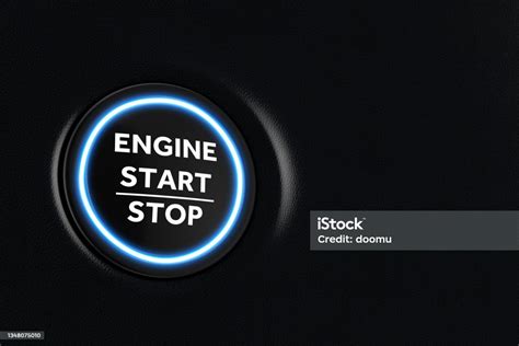 현대 자동차 대시 보드 인테리어에서 자동차 엔진 버튼을 중지 시작합니다 3d 렌더링 교통수단에 대한 스톡 사진 및 기타 이미지 교통수단 디지털 생성 이미지 모던 양식