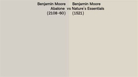 Benjamin Moore Abalone Vs Natures Essentials Side By Side Comparison