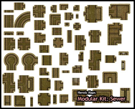 Modular Kits Sewer And Sewer Large Rooms Bols Gamewire
