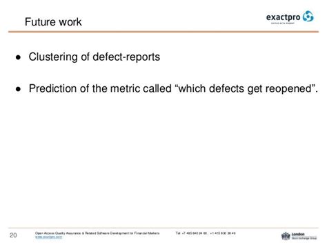 Tmpa 2017 Defect Report Classification In Accordance With Areas Of T