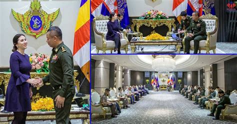 នាយឧត្តមសេនីយ៍ ទៀ សីហា ទទួលជួបសម្តែងការគួរសម និងពិភាក្សា ការងារ ជាមួយឧបការីរង ក្រសួងការពារជាតិ