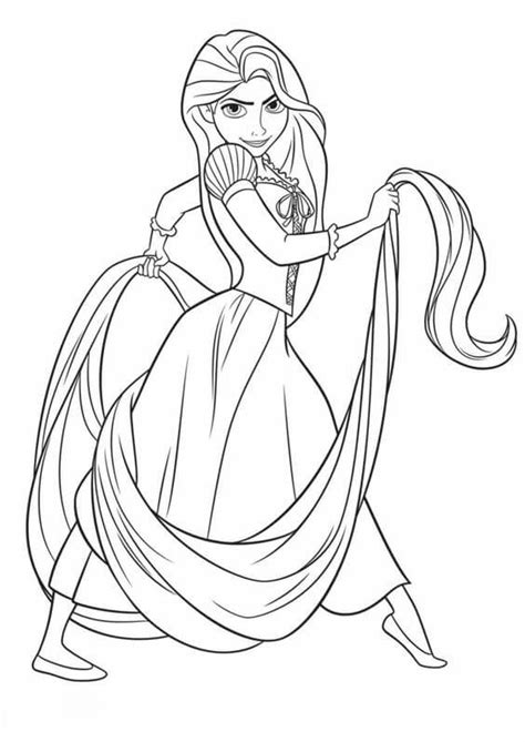 Dibujo De Rapunzel Para Colorear Dibujos Para Colorear De Rapunzel