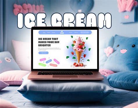 Ice Cream Web Uiux Design Behance