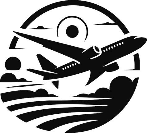 Premium Vector Plane Logo Icon Silhouette Vector Art Illustration