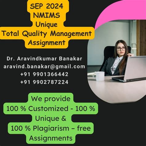 Sep 2024 Nmims Unique Total Quality Management Assignmentpdf