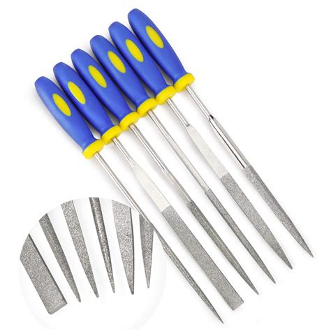 Buy Diamond Needle File Set 6 Pcs 140 Grit Precision Steel File Hardened Alloy Strength Steel