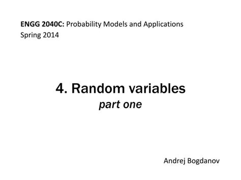 Ppt 4 Random Variables Part One Powerpoint Presentation Free
